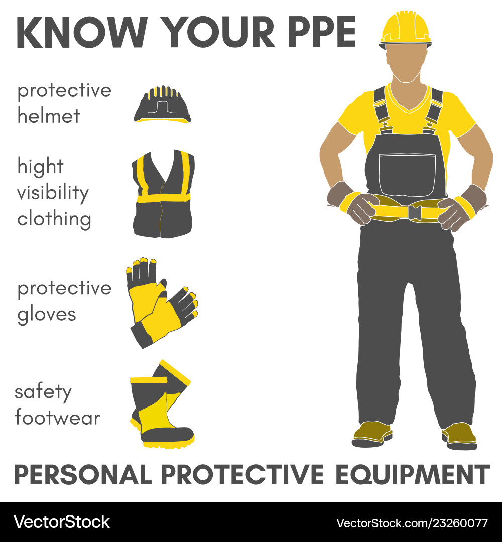 Personal protective equipment Royalty Free Vector Image