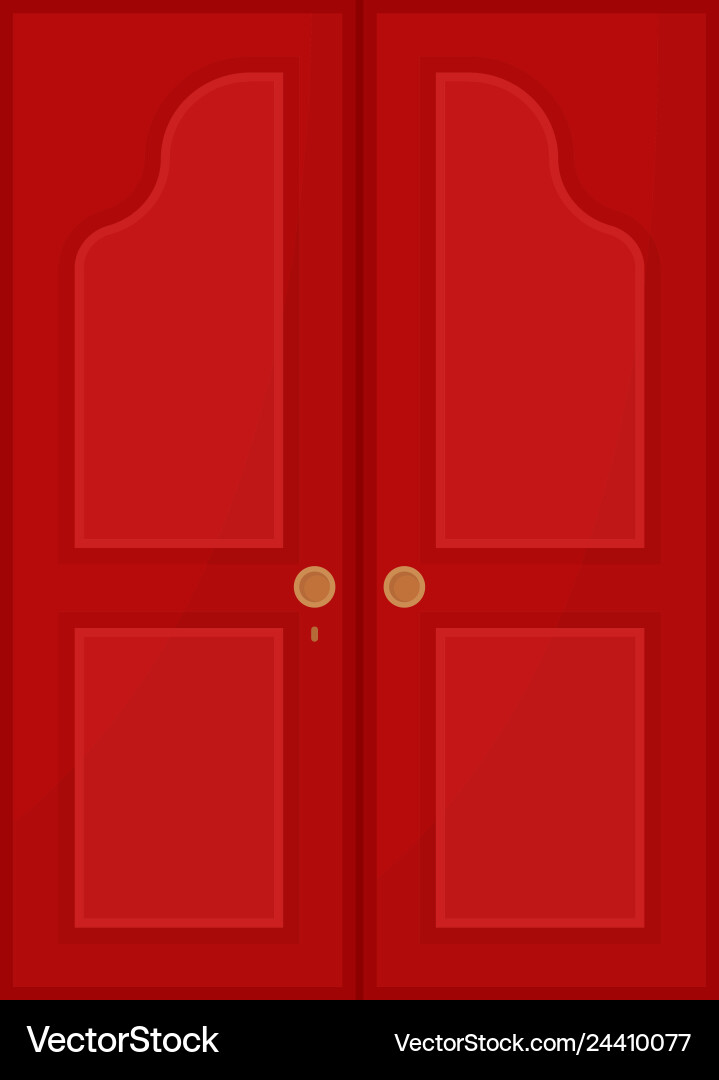 Red door on white background Royalty Free Vector Image