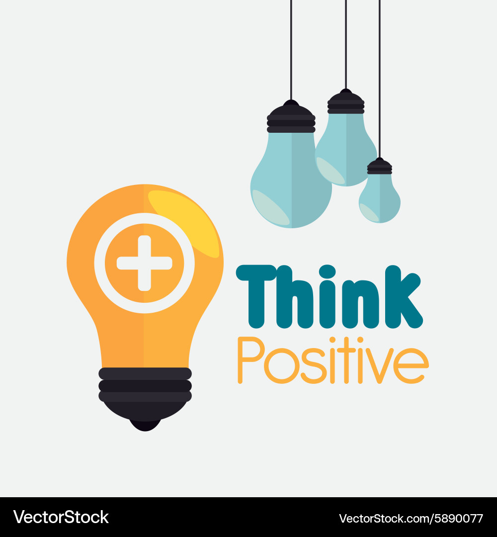 Think positive design Royalty Free Vector Image