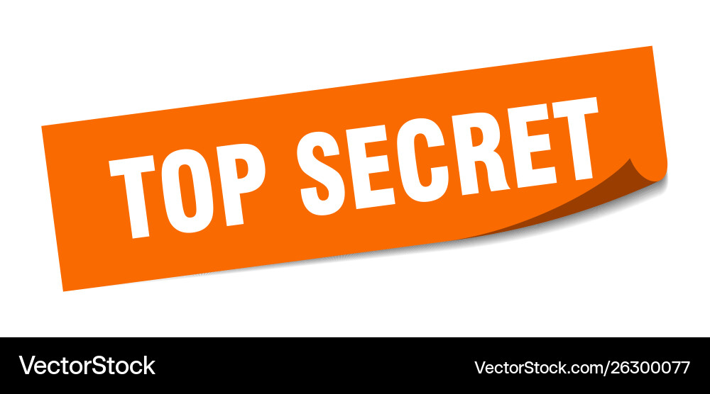 Top secret sticker square isolated Royalty Free Vector Image
