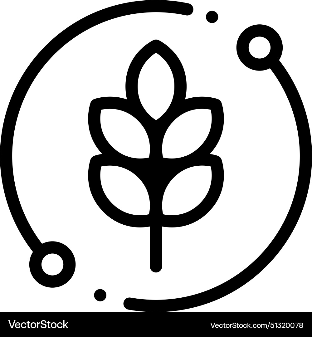 Agronomy icon thin linear style design isolated Vector Image