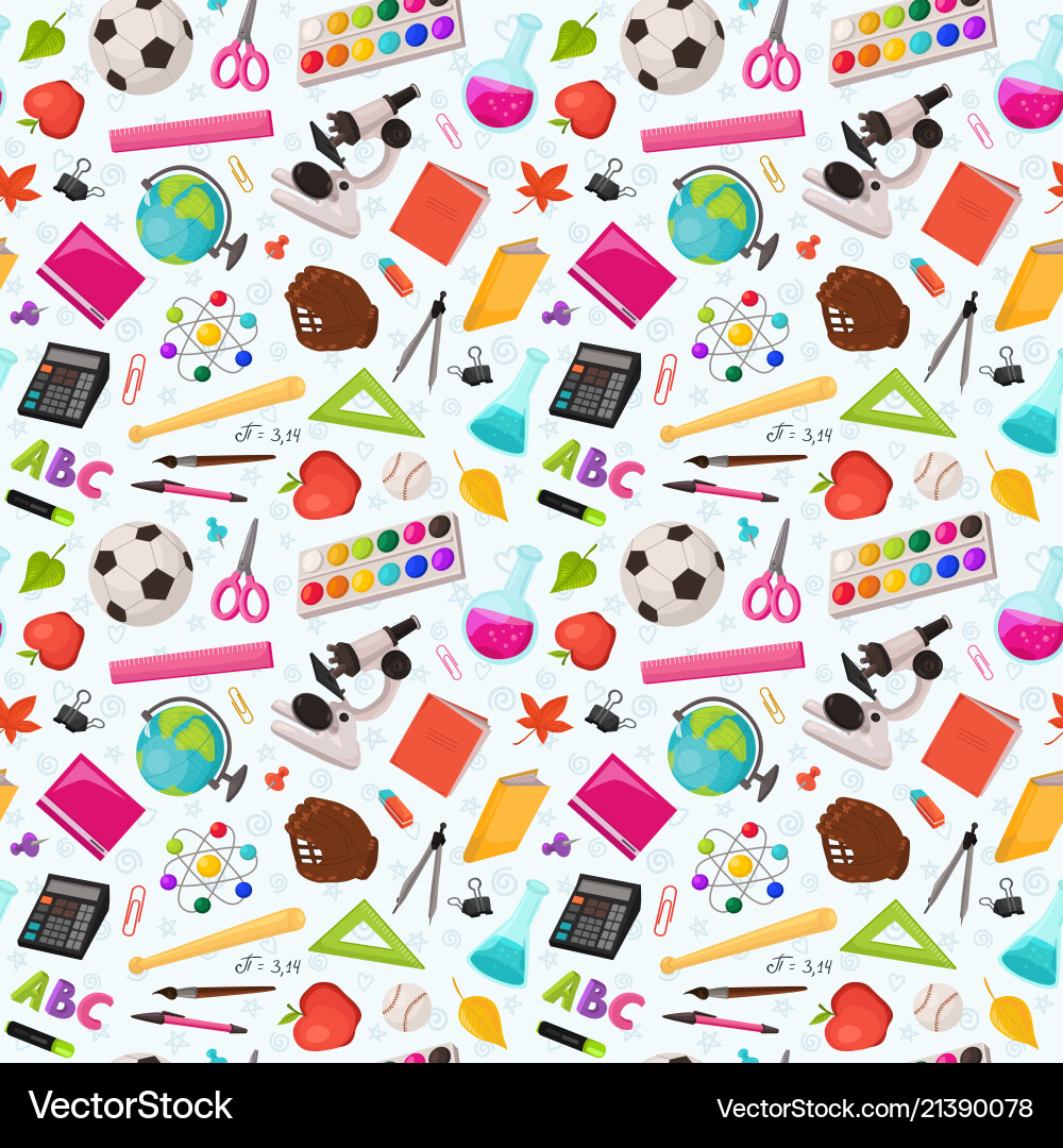 Back to school pattern Royalty Free Vector Image