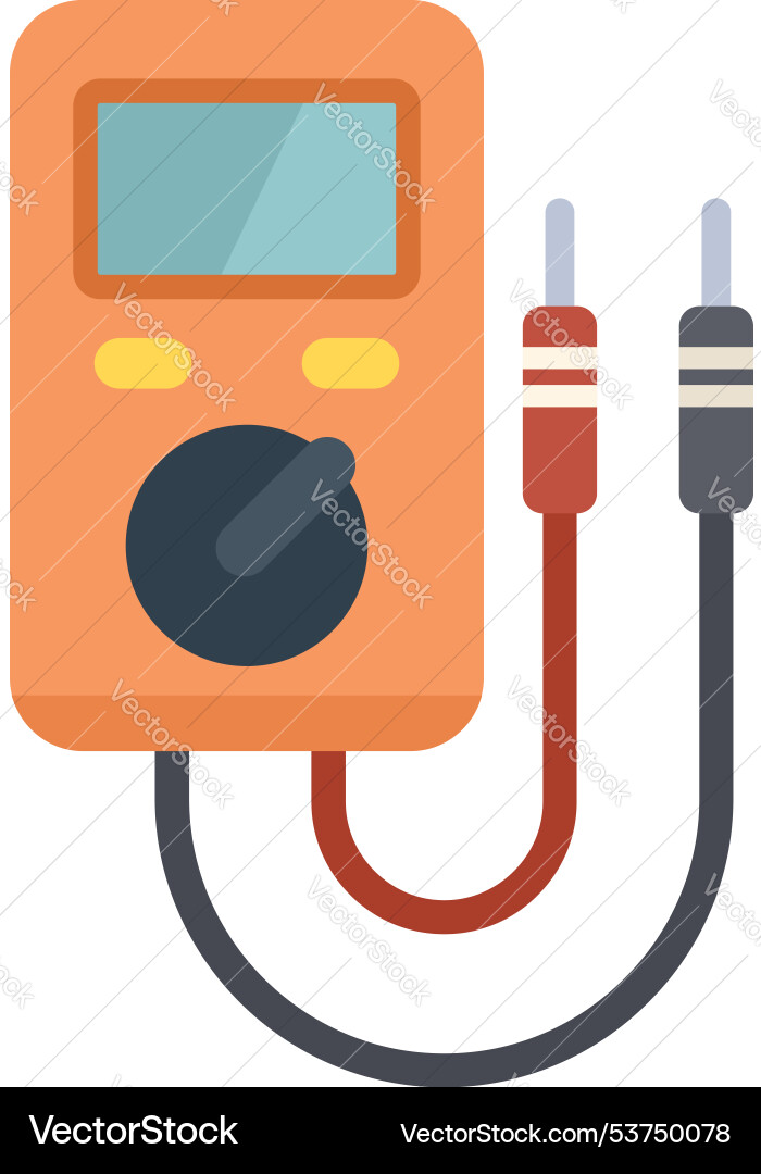 Digital multimeter measuring device for testing Vector Image
