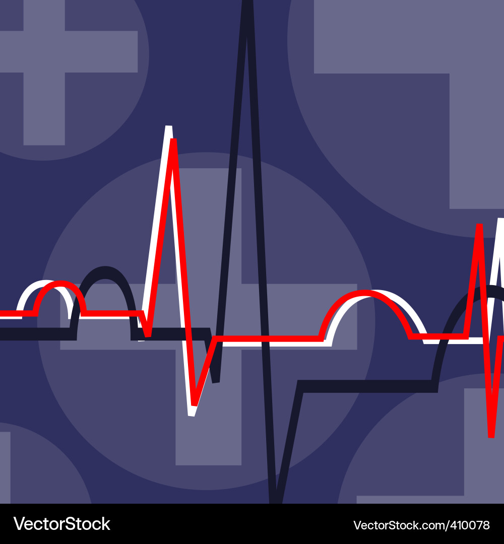 Echo cardio gram Royalty Free Vector Image - VectorStock