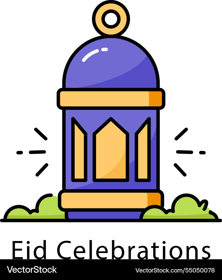 Eid celebrations filled icon Royalty Free Vector Image