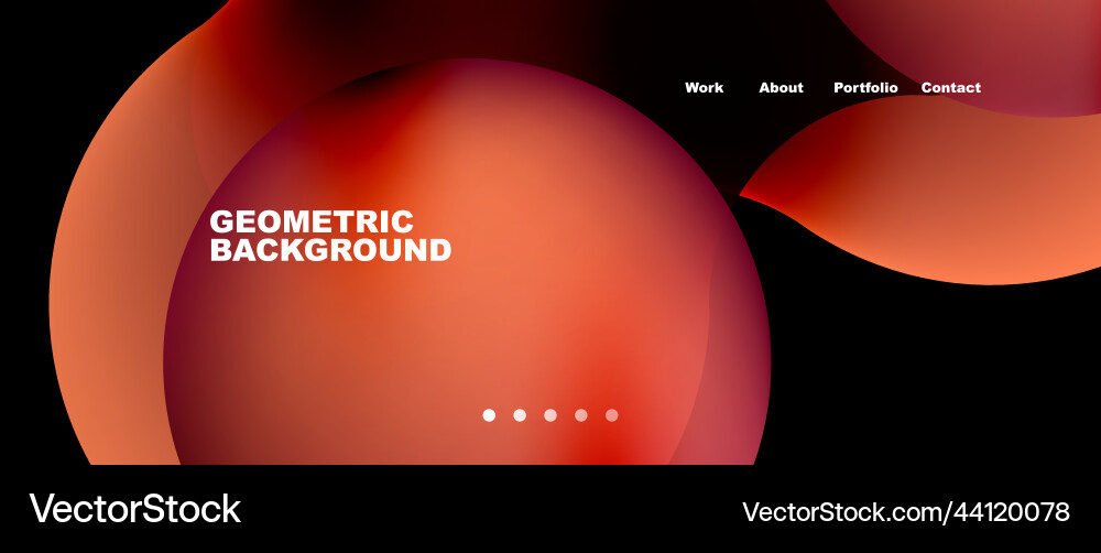 Flowing gradient colors and round elements Vector Image