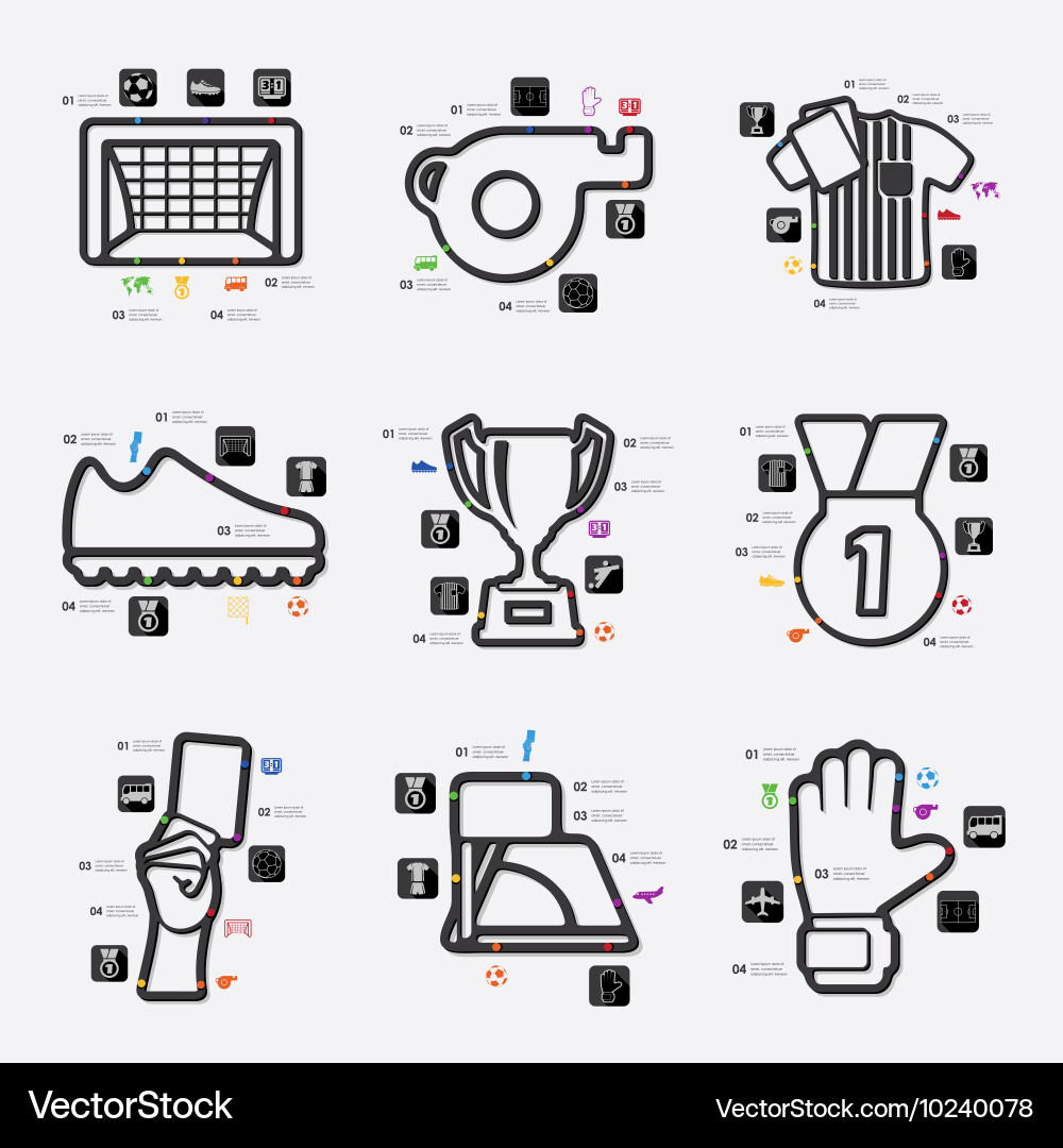 Football infographic Royalty Free Vector Image