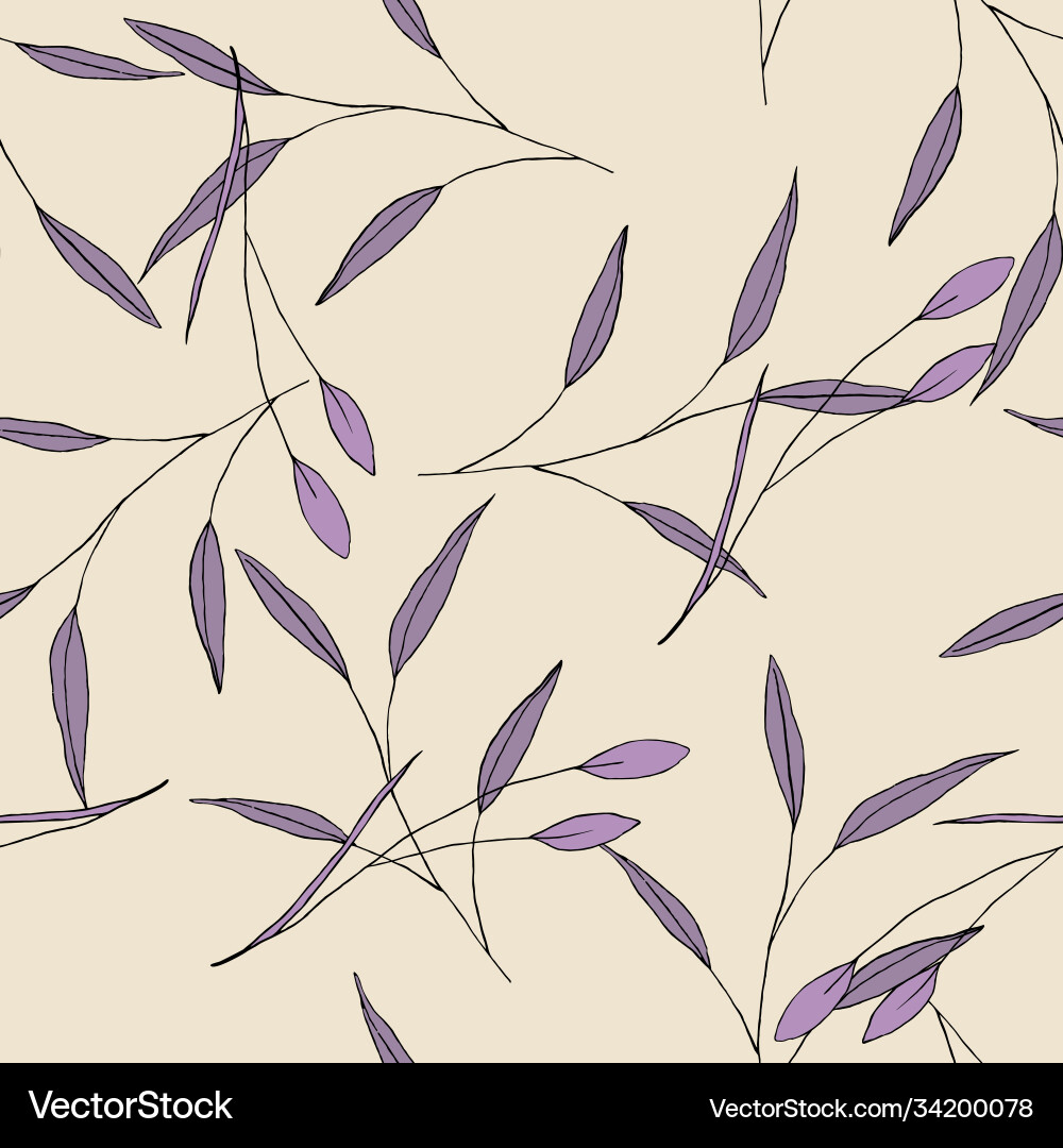 Hand drawing summer decoration green painting Vector Image