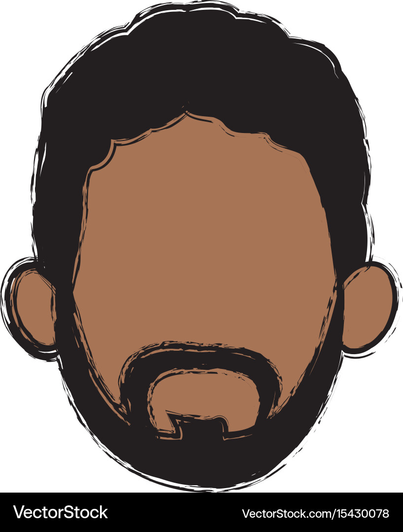 Head man character profile people design Vector Image