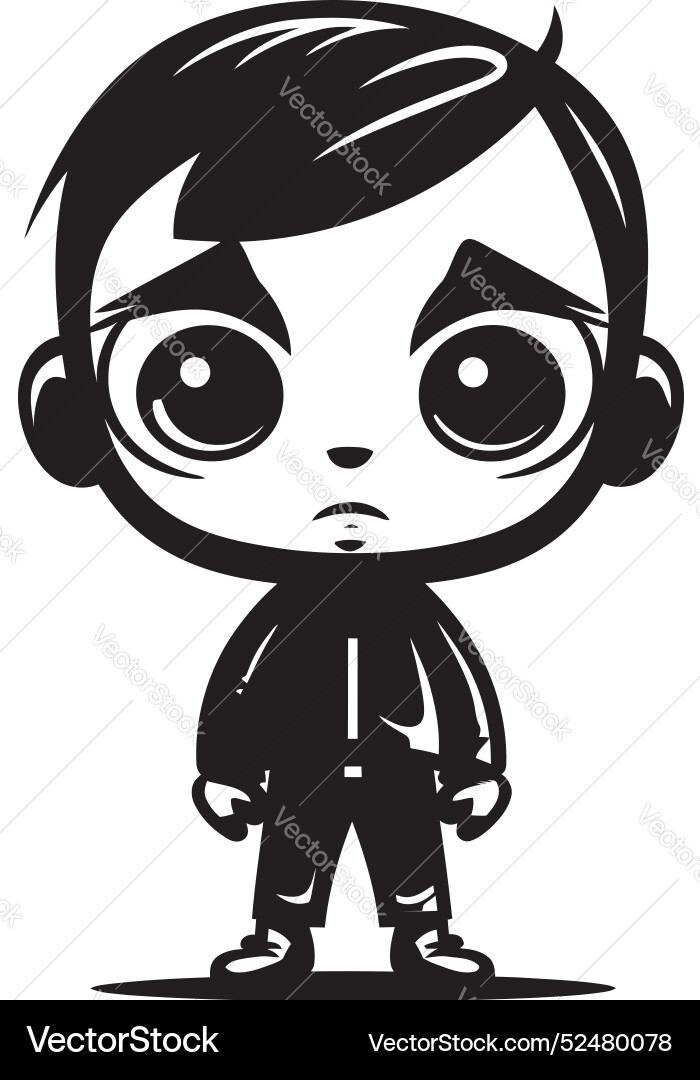 Heartbroken hank little boy symbol Royalty Free Vector Image