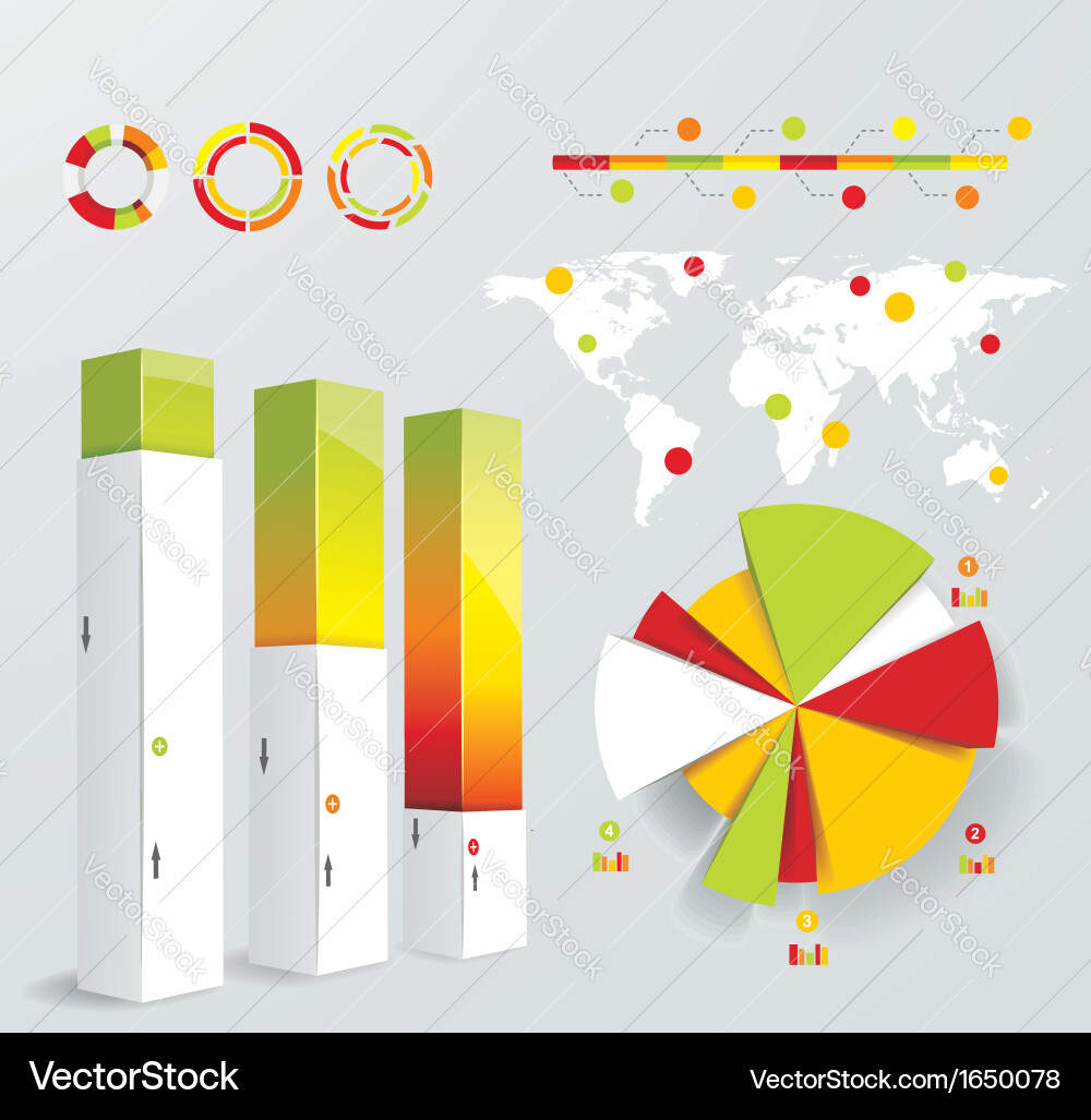 Moderne Infografiken setzen Weltkarte und Informationen
