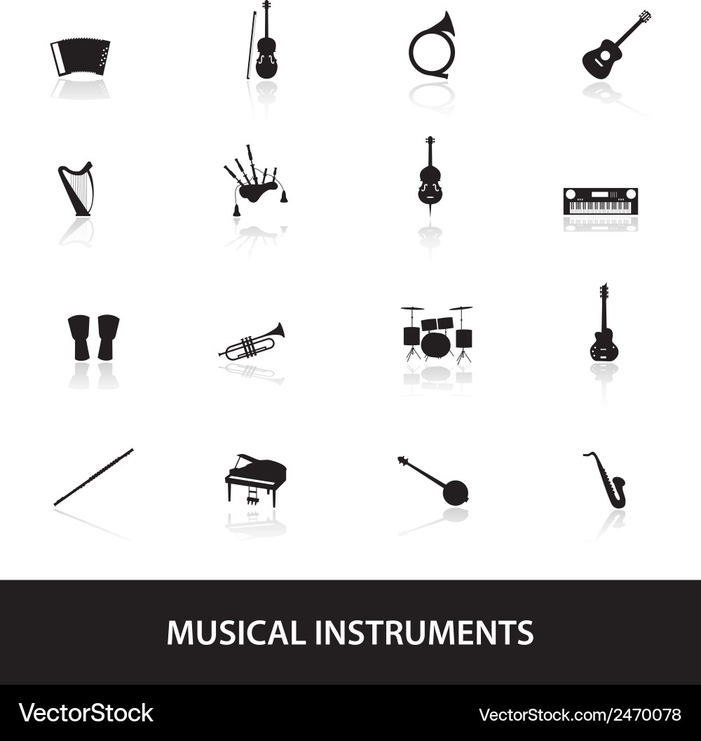 Musical instruments eps10 Royalty Free Vector Image