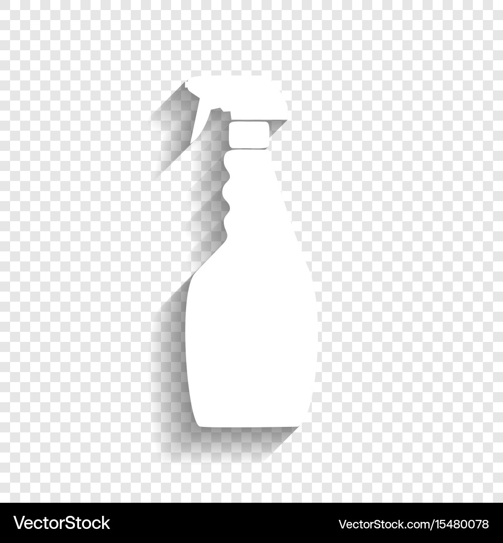 Plastic bottle for cleaning white icon Royalty Free Vector