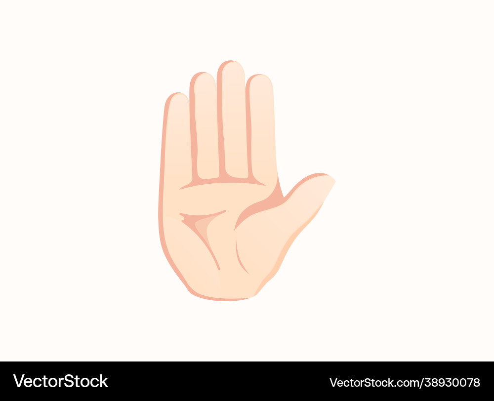 Raised Hand Gesture Icon Royalty Free Vector Image