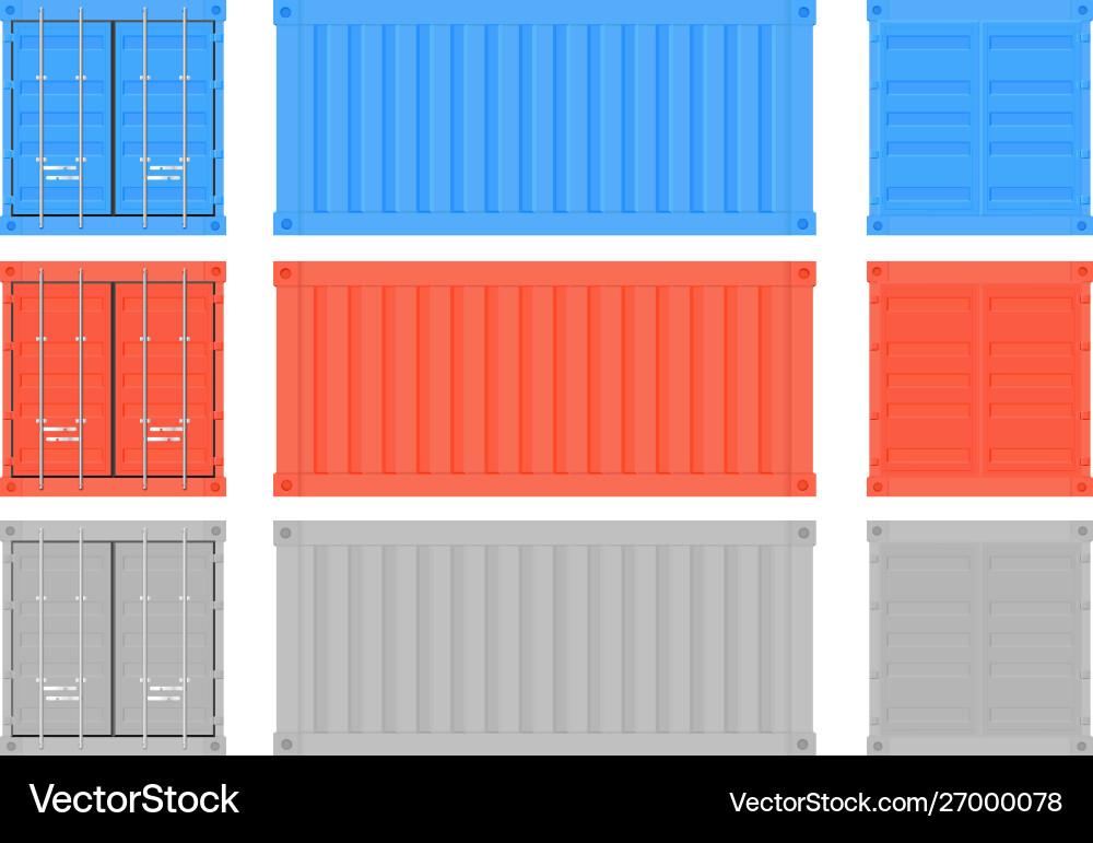 Shipping freight container colored intermodal Vector Image