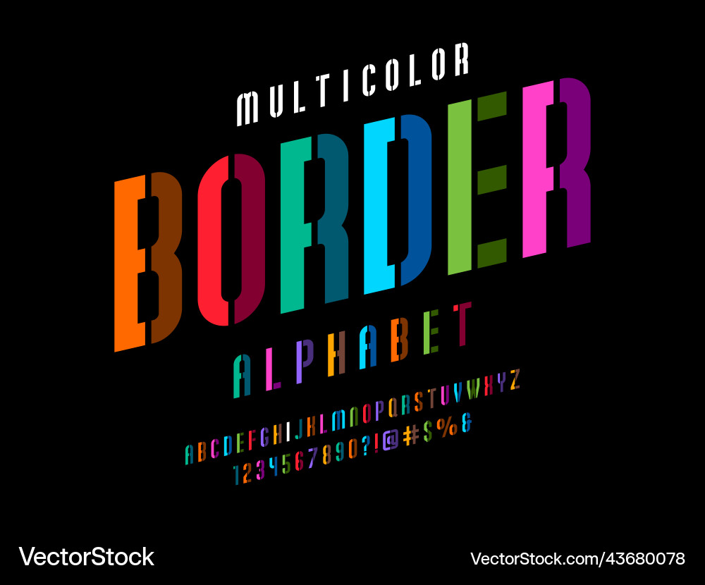 Stencil font Royalty Free Vector Image - VectorStock