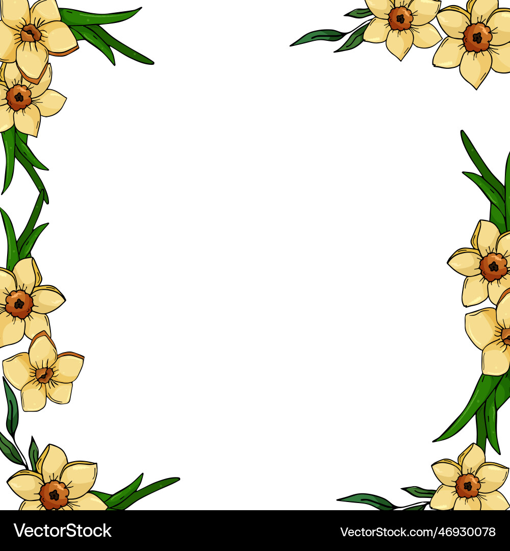 Trendy abstract square art floral template Vector Image