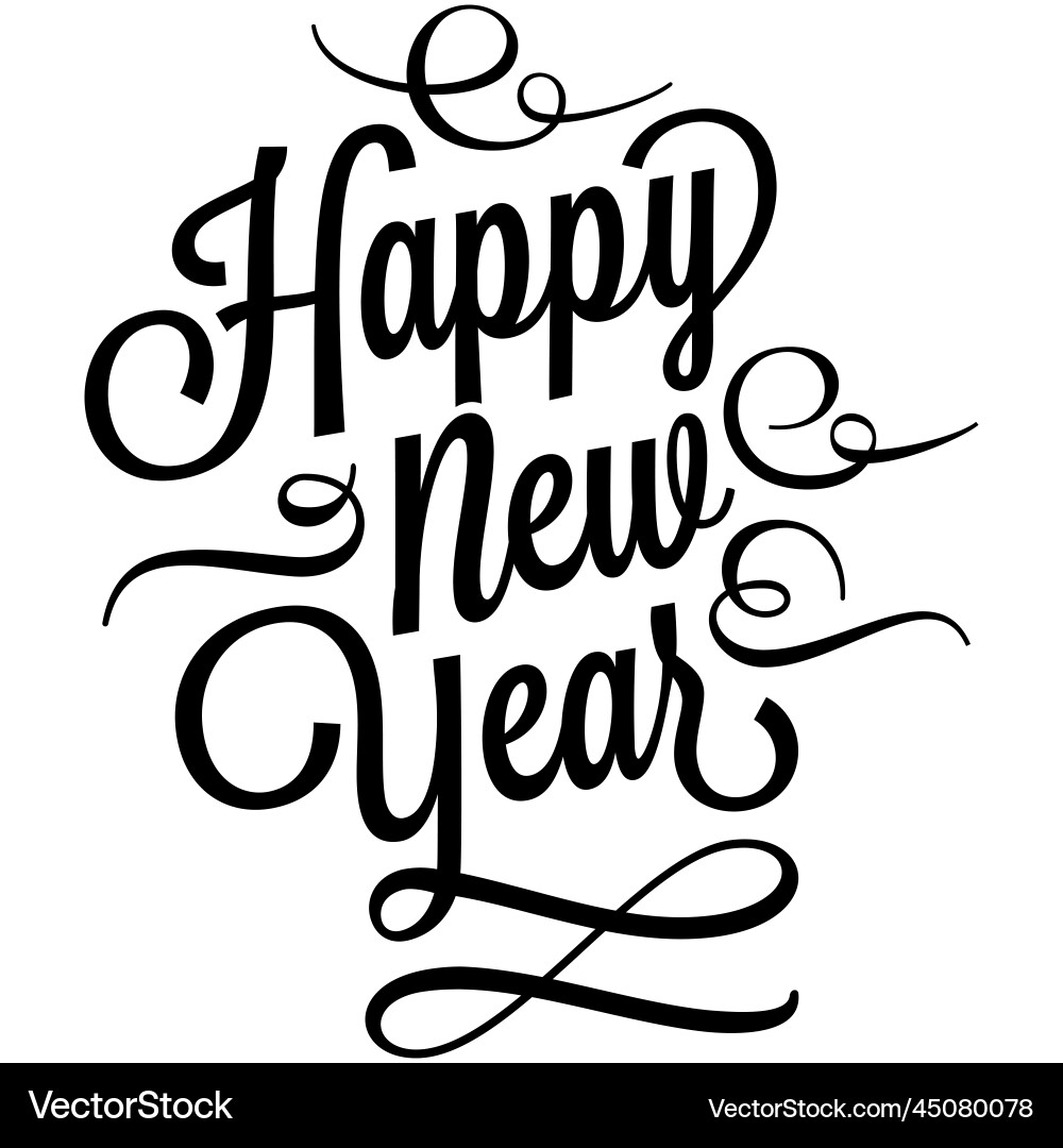 Typography work as black lettering handwriting Vector Image