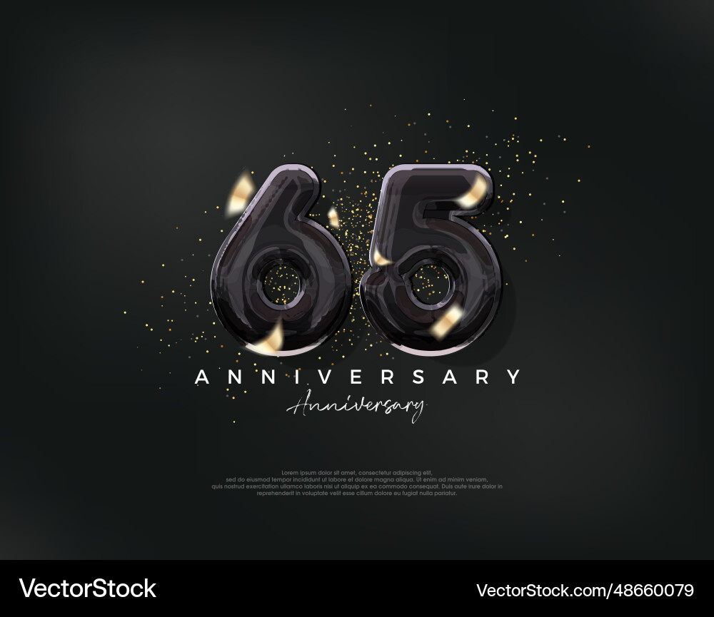 65th anniversary celebration design with luxury Vector Image