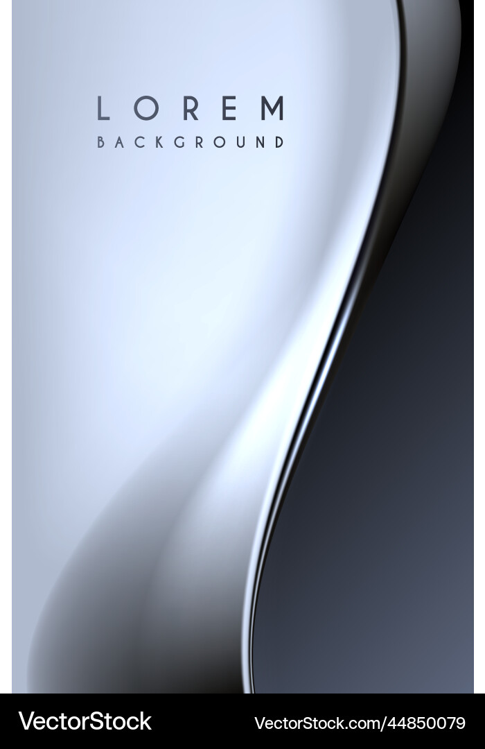 Abstract liquid silver wave background Royalty Free Vector