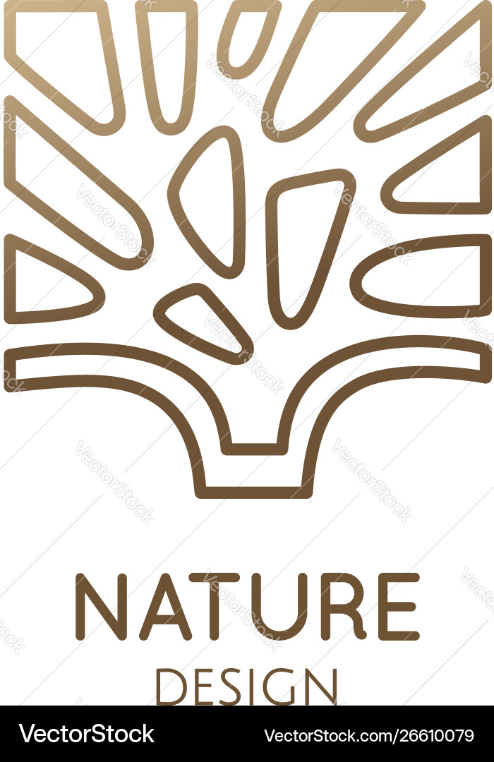 Abstract tree square logo Royalty Free Vector Image