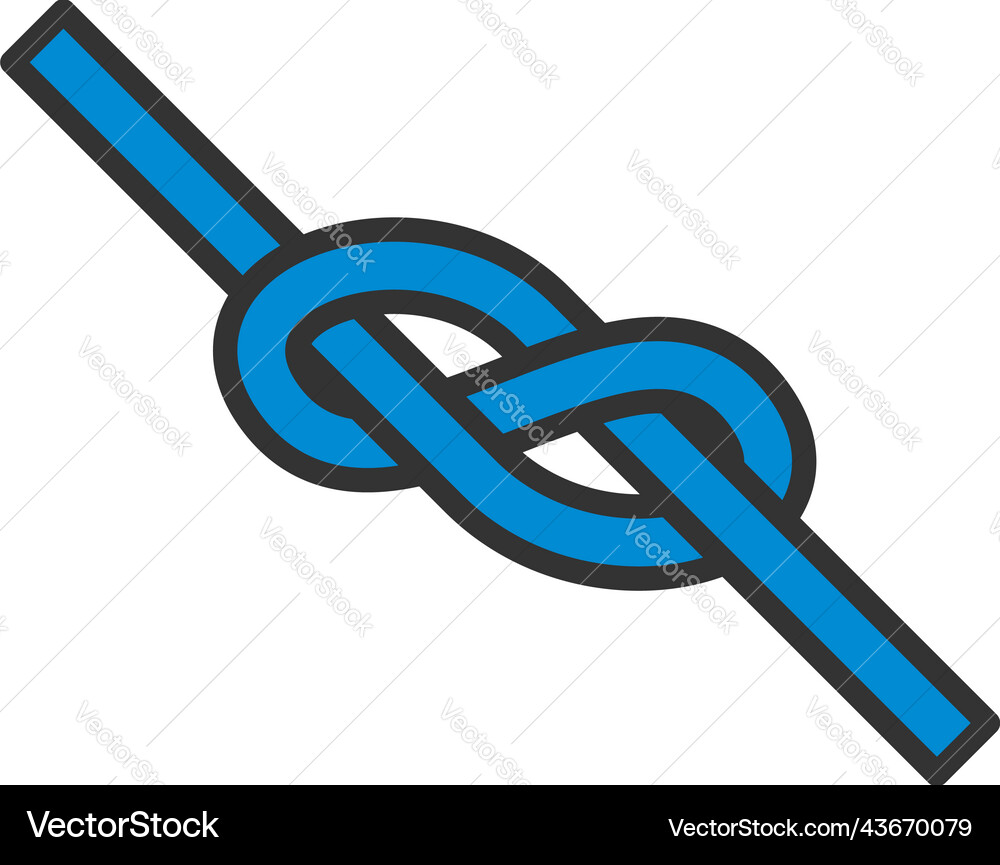 Alpinist rope knot icon Royalty Free Vector Image
