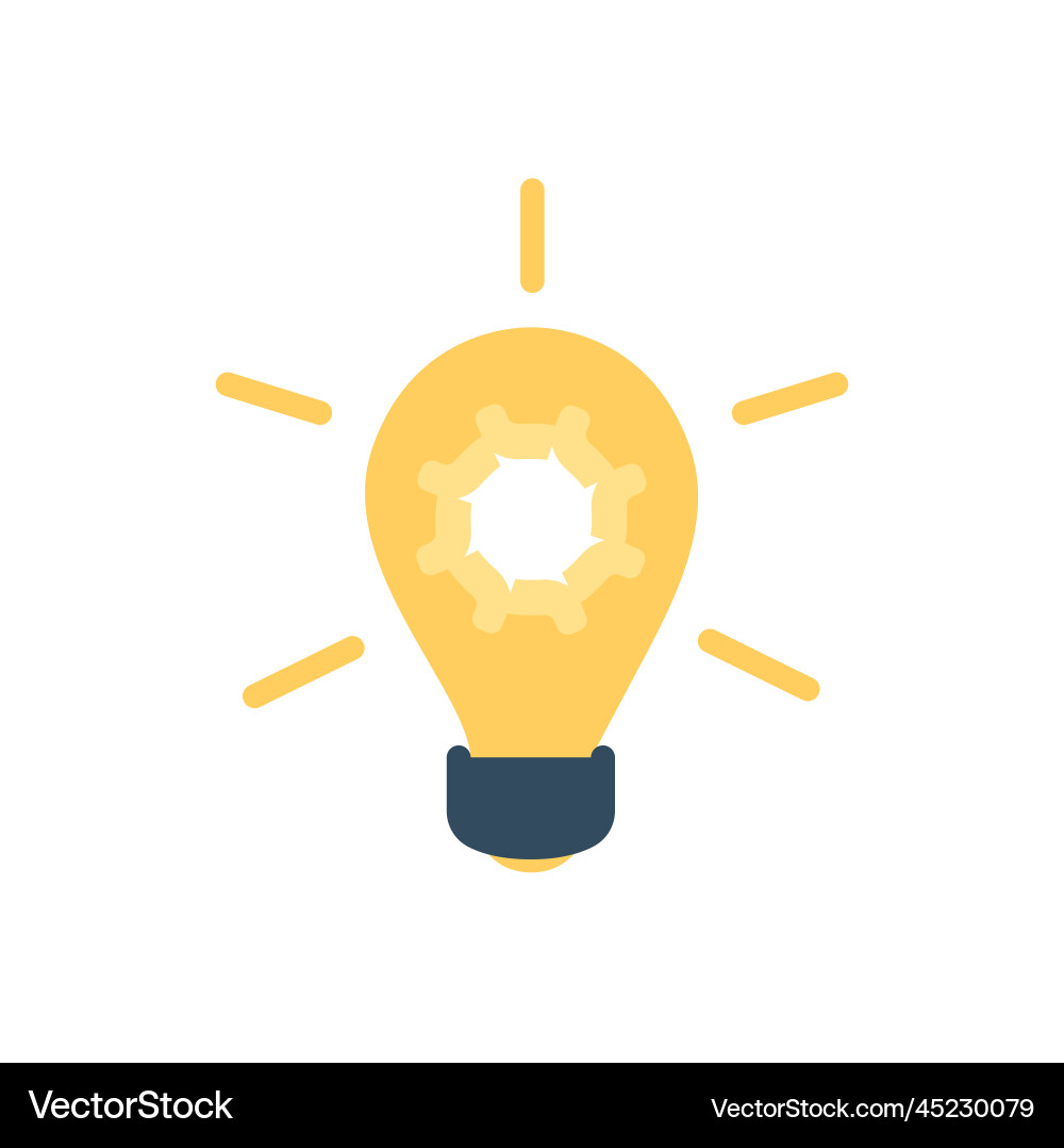 Analytics lightbulb icon Royalty Free Vector Image