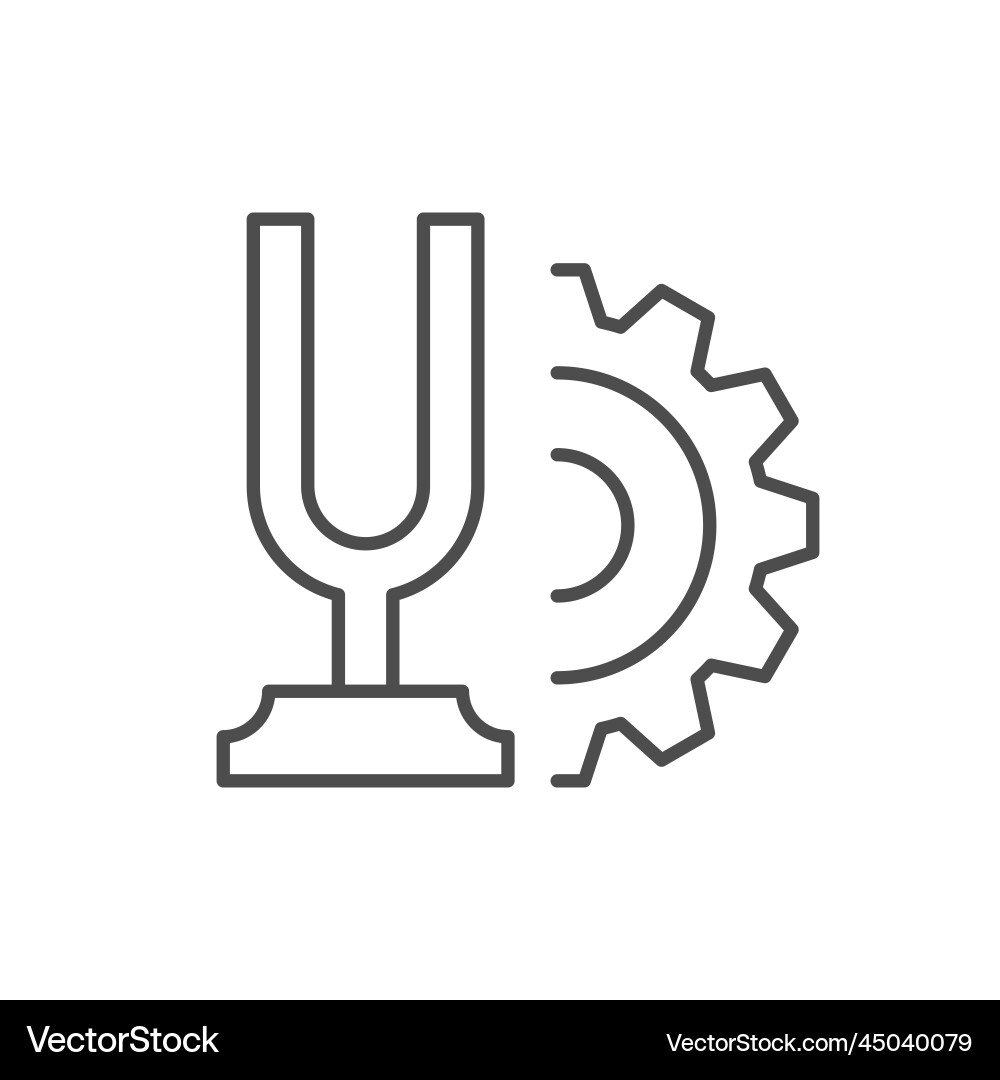 Audio tune process line icon Royalty Free Vector Image