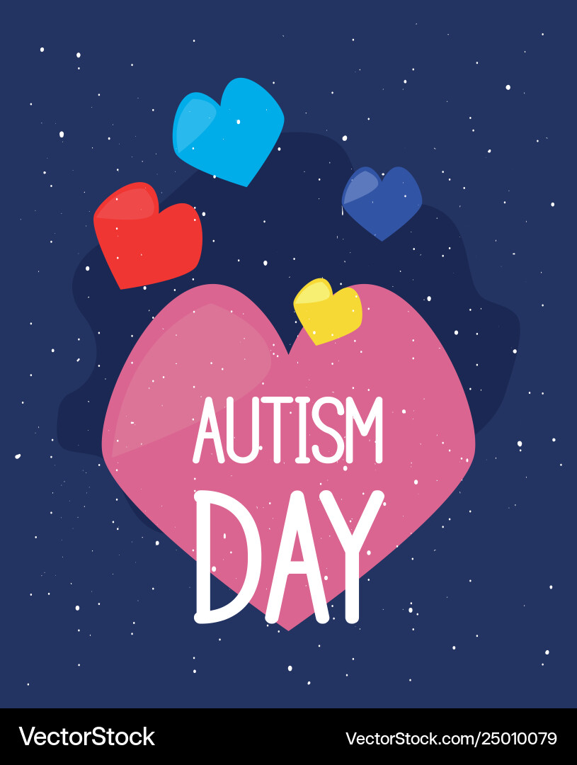 Autism day campaign Royalty Free Vector Image - VectorStock
