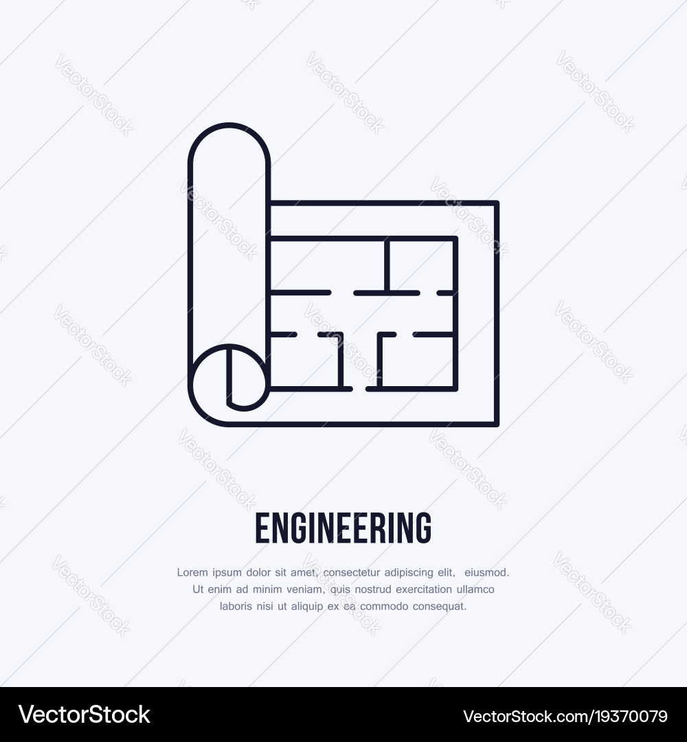 Building plan architectural paper engineering Vector Image