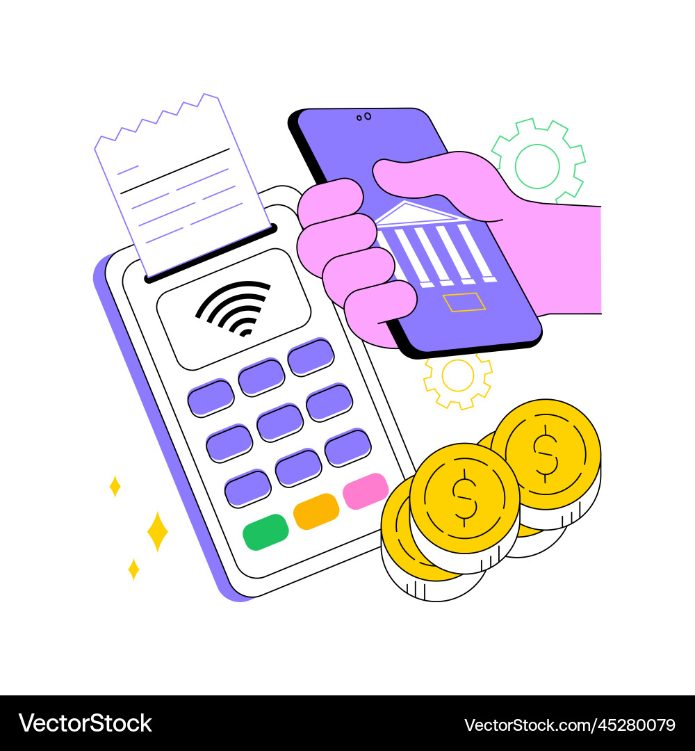 Contactless payment abstract concept Royalty Free Vector