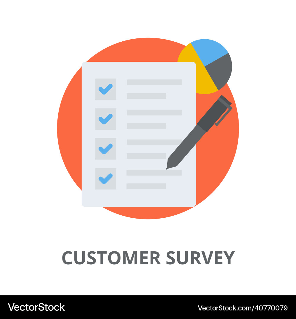 Customer survey Royalty Free Vector Image - VectorStock