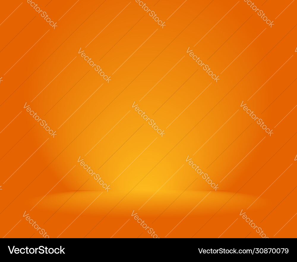 Empty orange studio room used as background Vector Image