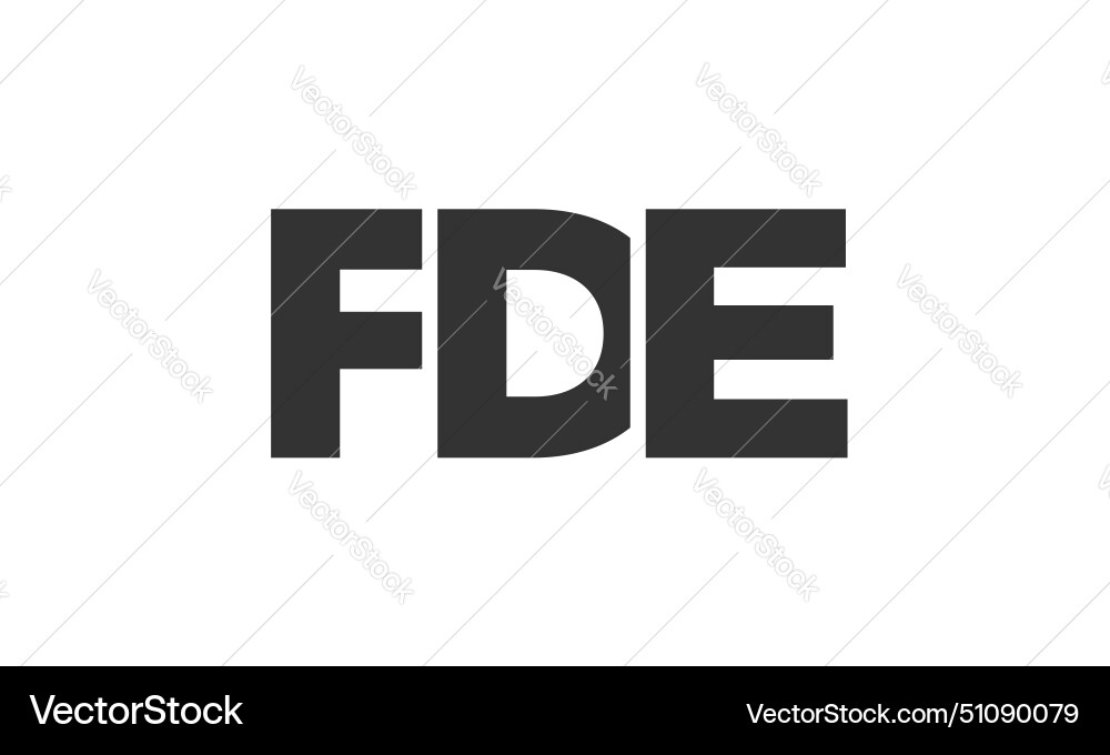 Fde logo design template with strong and modern Vector Image
