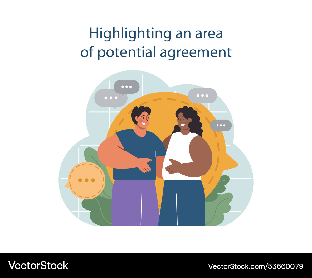 Highlight a potential agreement to conduct Vector Image