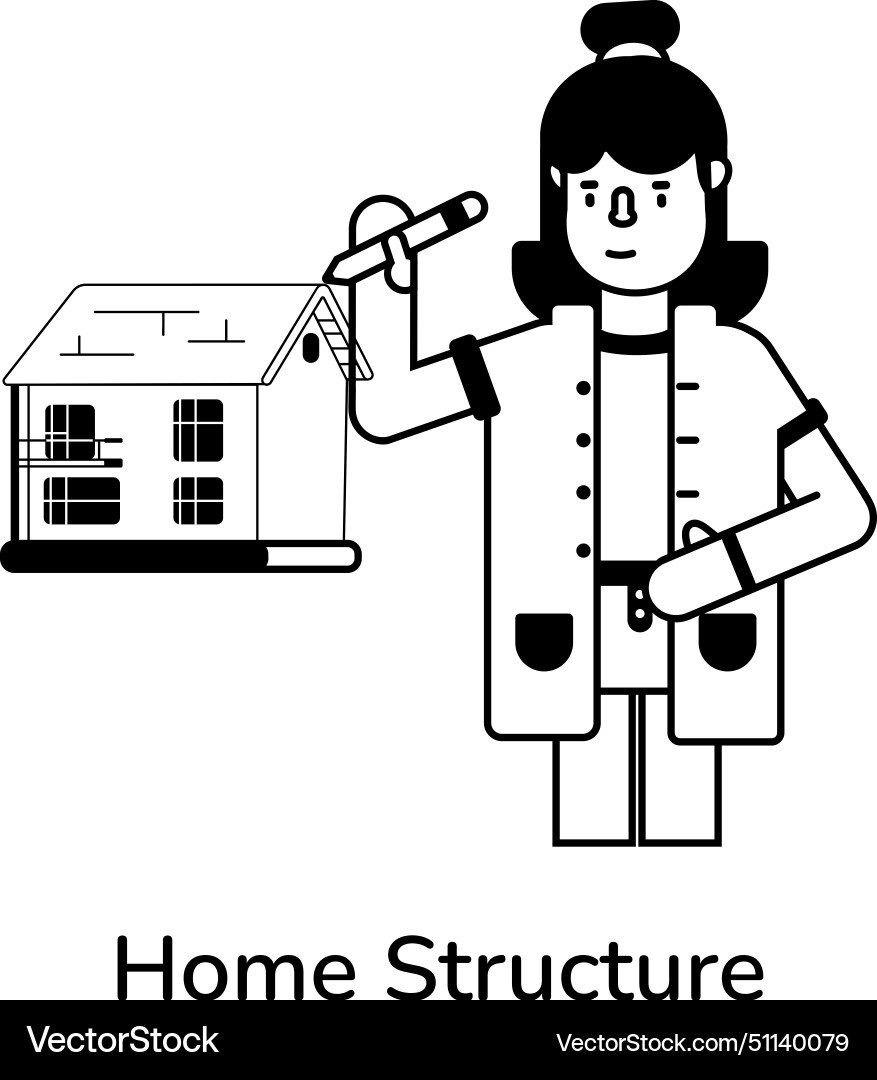 Home structure Royalty Free Vector Image - VectorStock