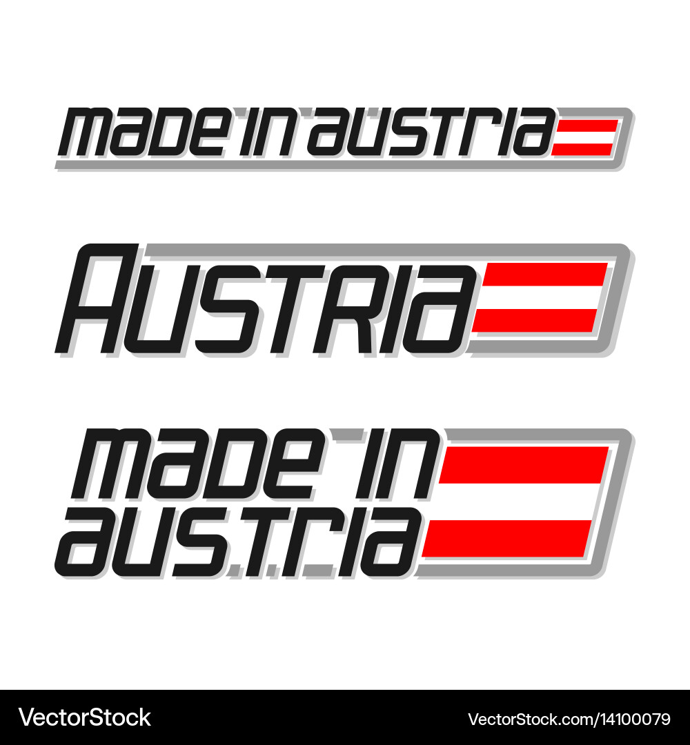 Made in austria Royalty Free Vector Image - VectorStock