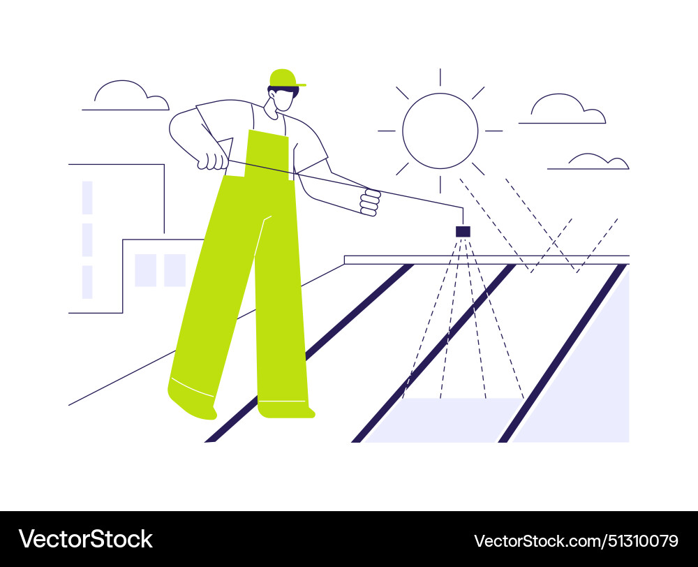 Reflective roof coating abstract concept Vector Image