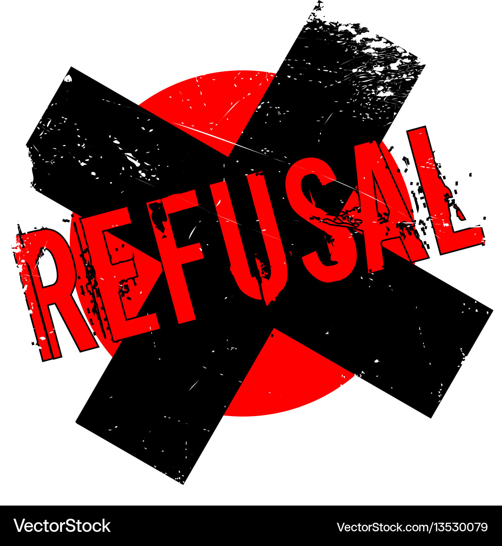 Refusal rubber stamp Royalty Free Vector Image