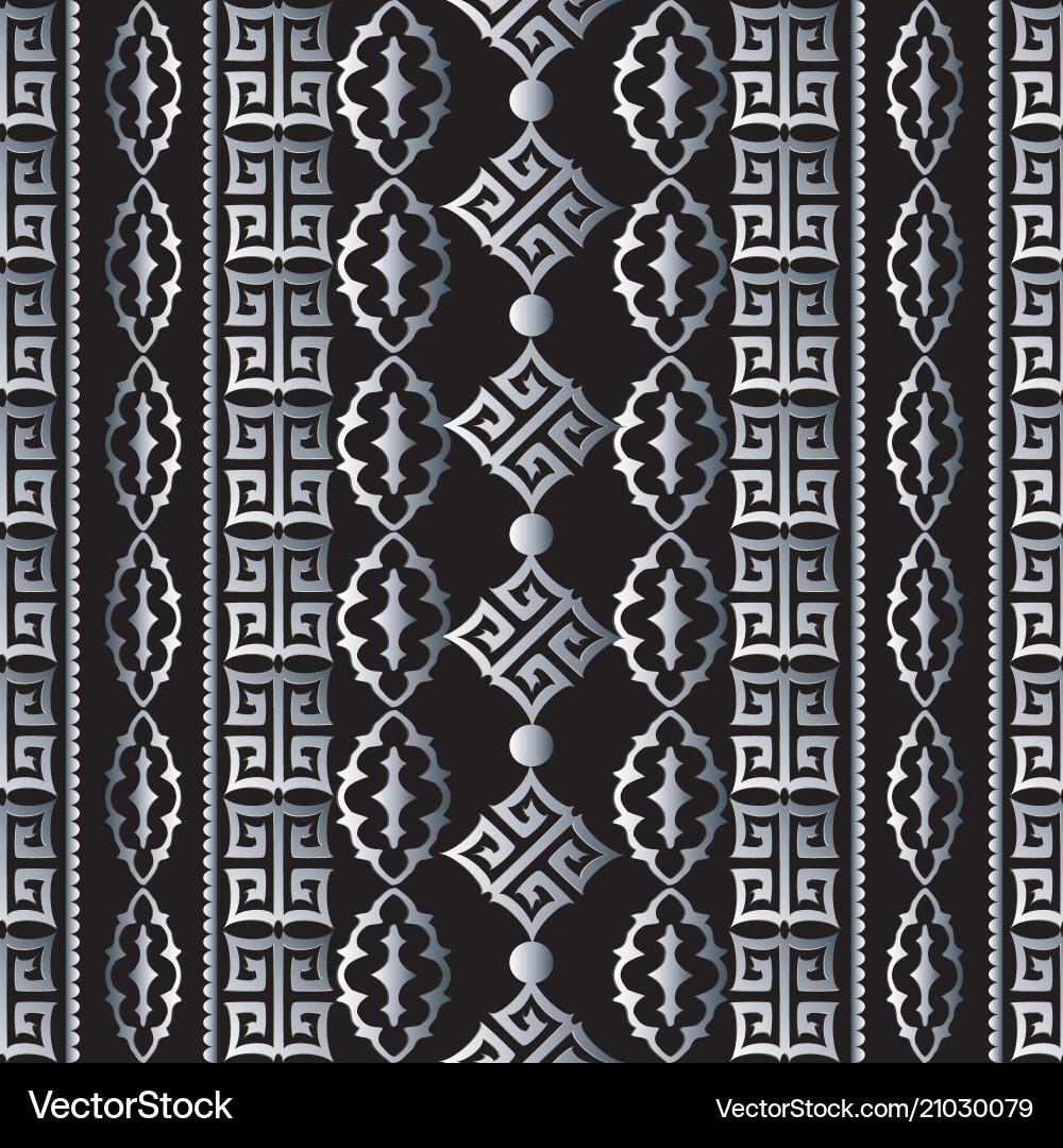 Striped geometric black seamless pattern Vector Image