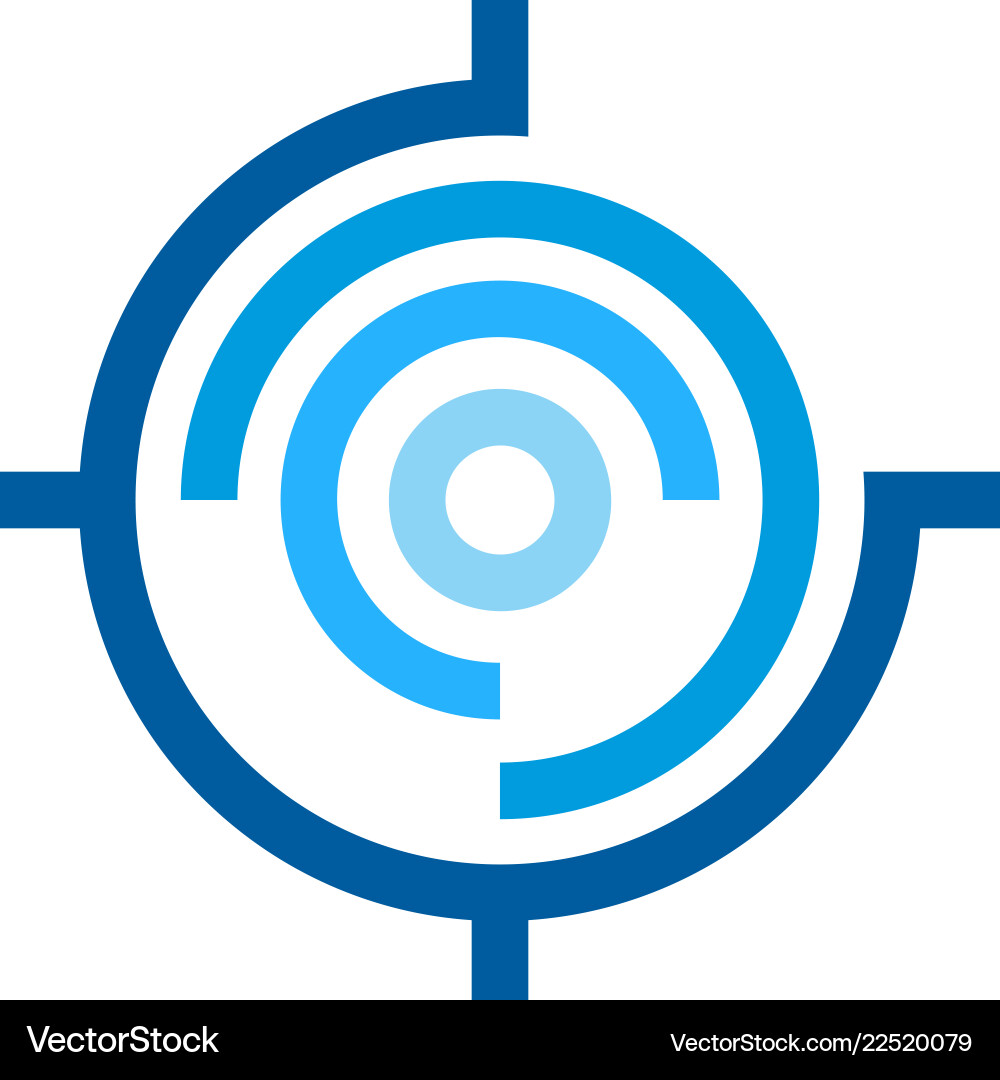 Tech target logo icon design Royalty Free Vector Image