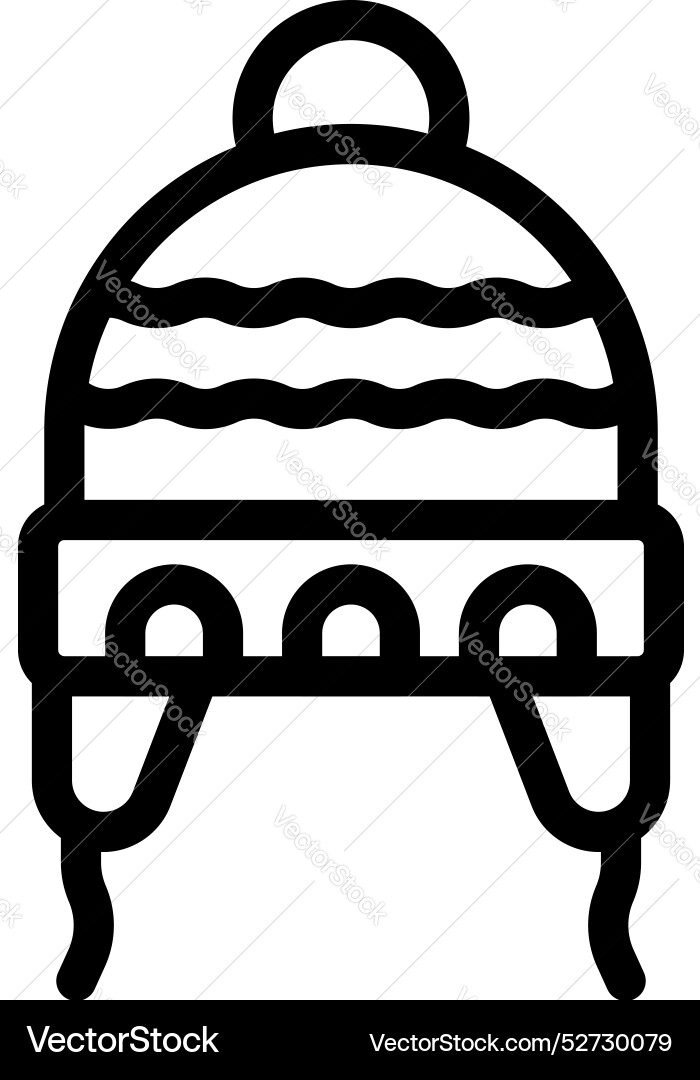 Winter woolen hat protecting from cold weather Vector Image