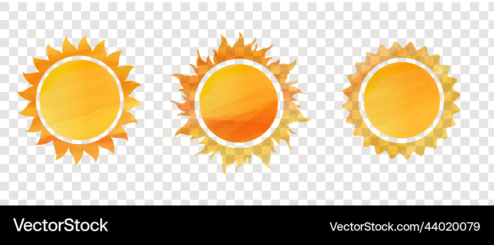Yellow sun isolated blue background Royalty Free Vector