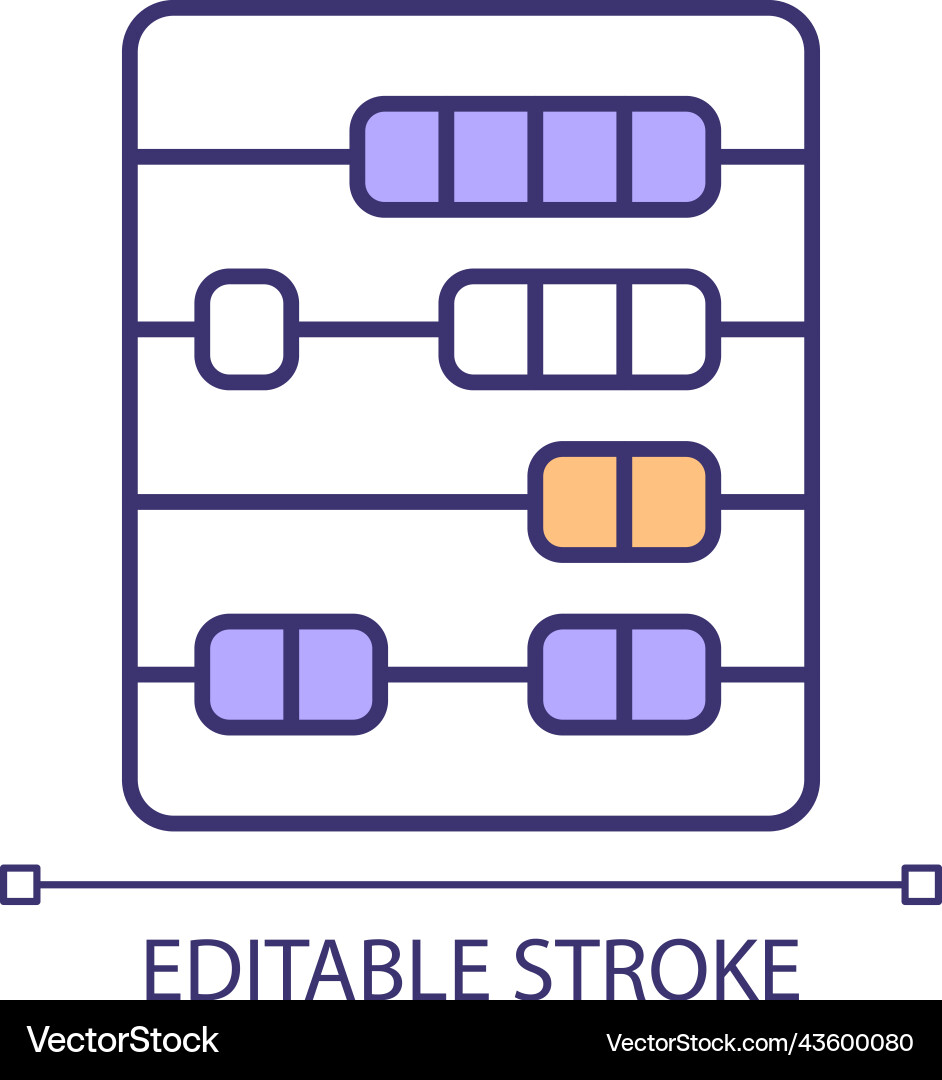 Abacus rgb color icon Royalty Free Vector Image
