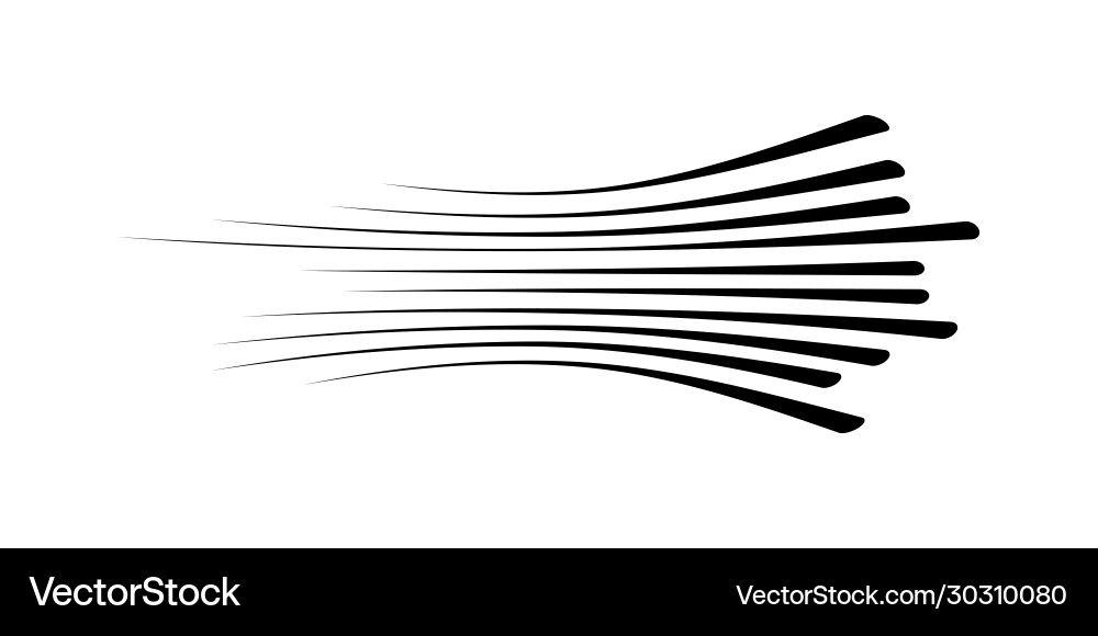 Black speed lines Royalty Free Vector Image - VectorStock