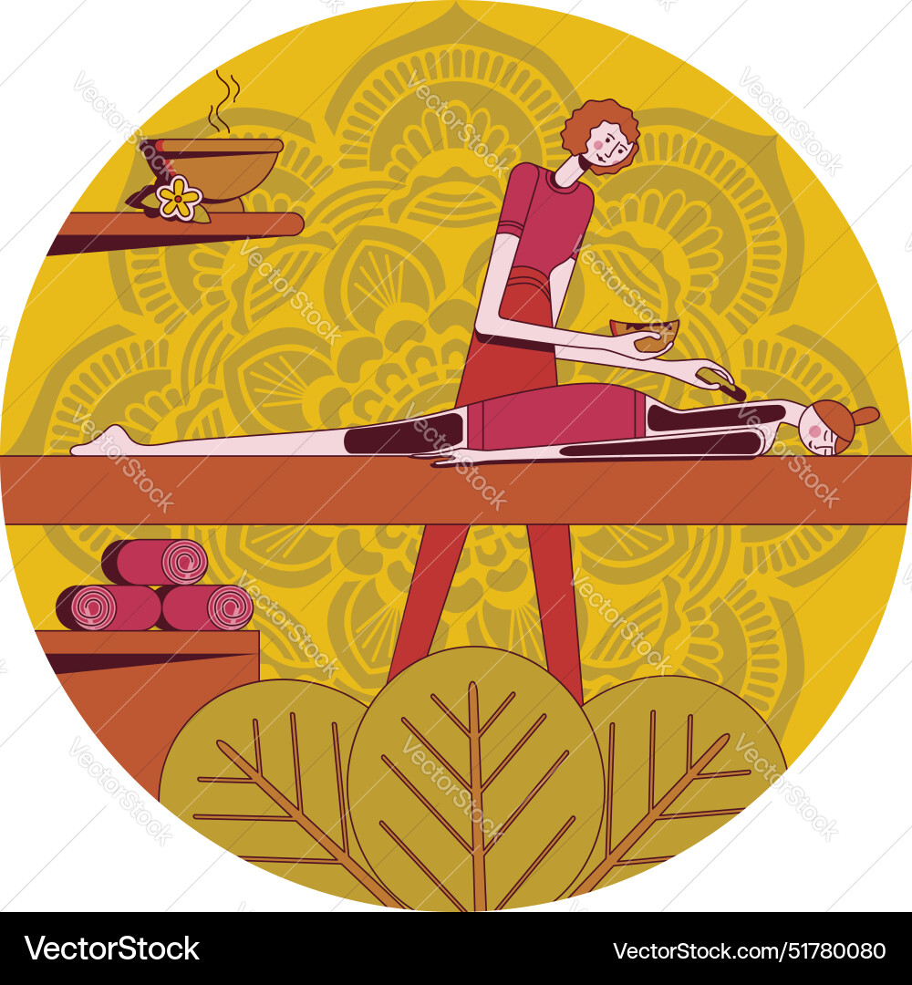 Body wrap with thermal coverings circle shape Vector Image