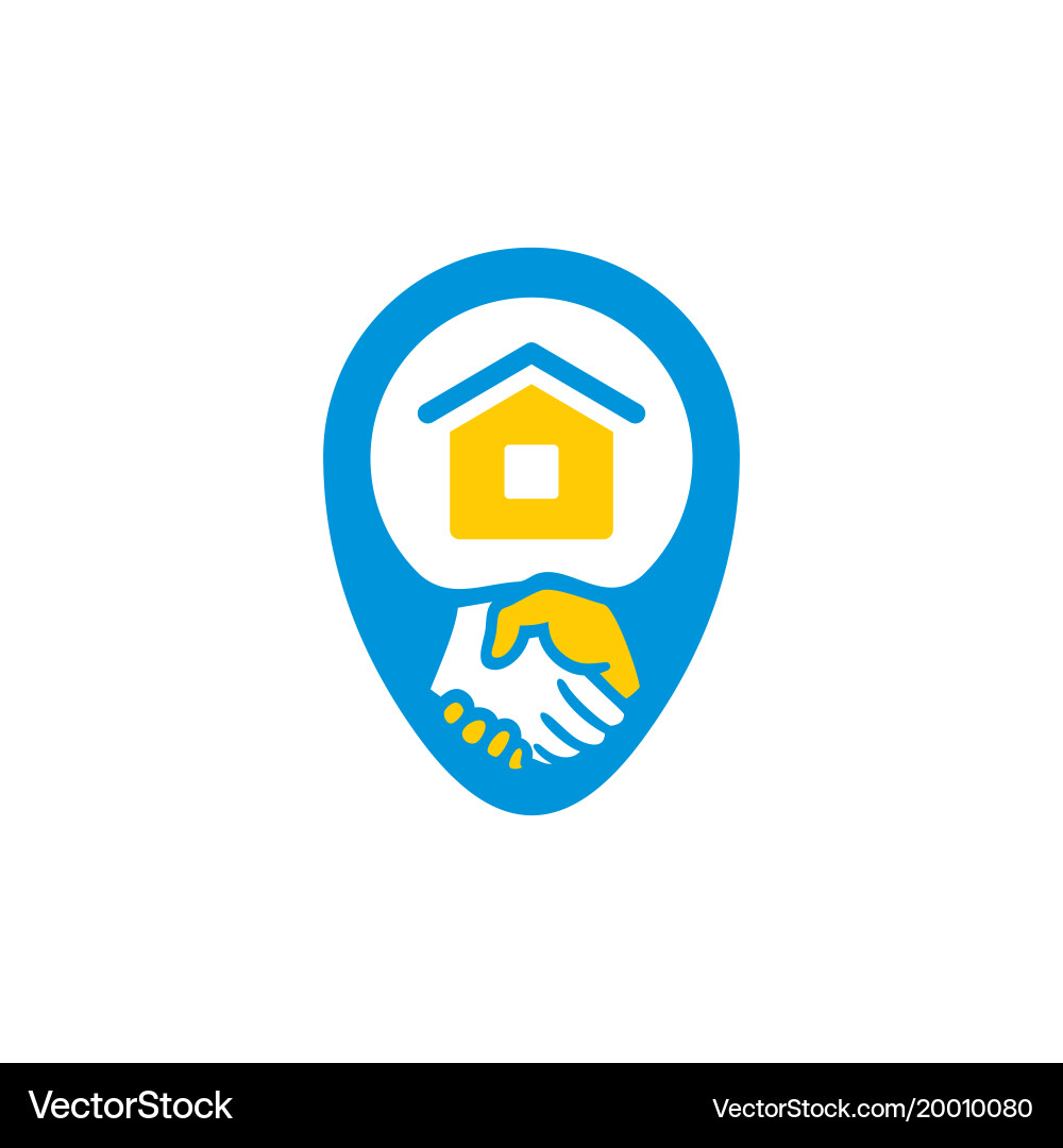 Buying a property deal sign Royalty Free Vector Image