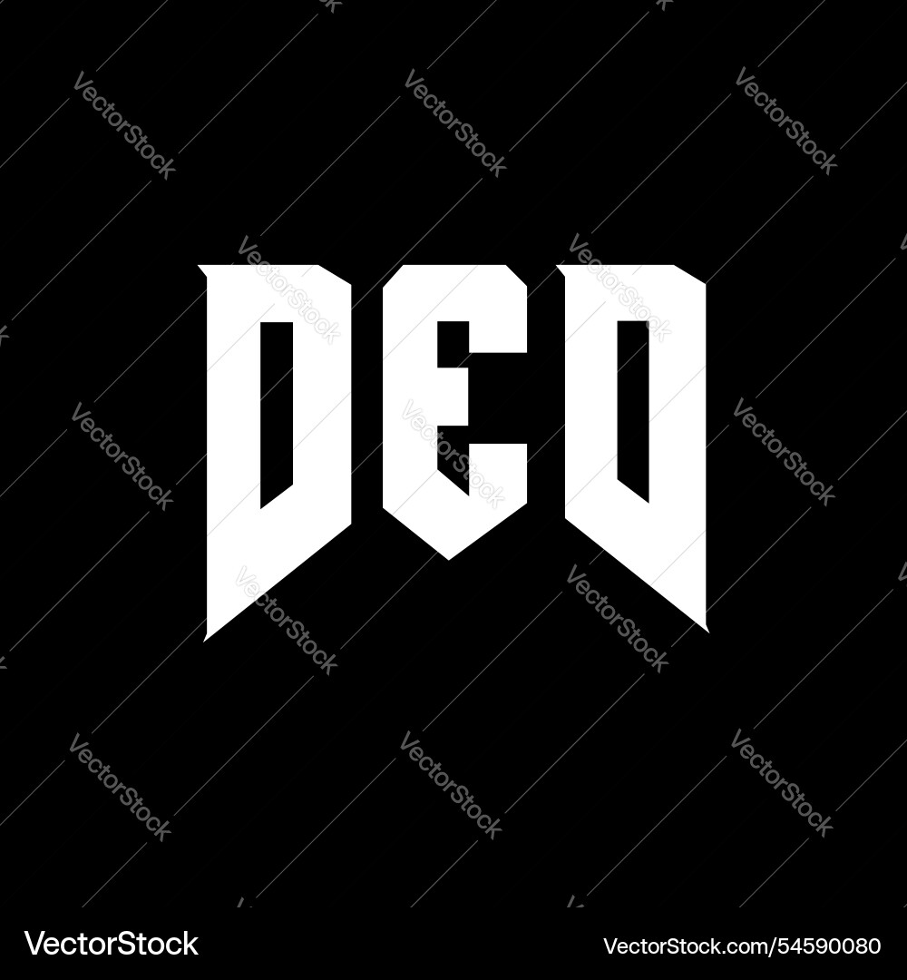 Ded letter logo design for technology company Vector Image