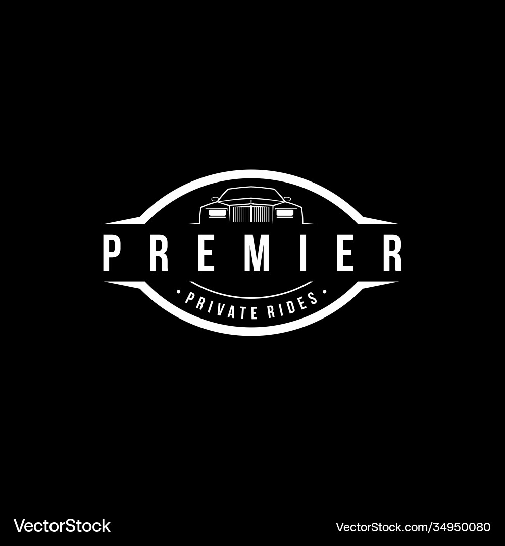 Exclusive pickup service logo design Royalty Free Vector