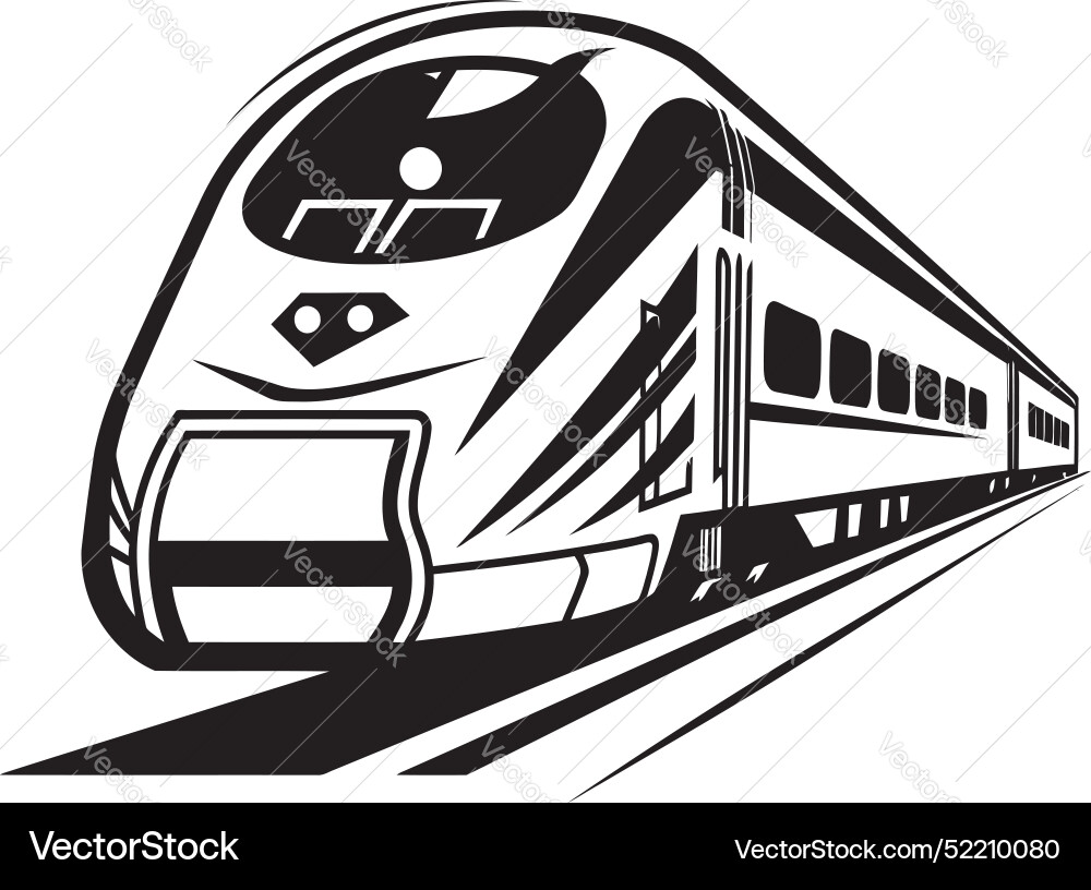Express zoom dynamic icon for high speed train Vector Image